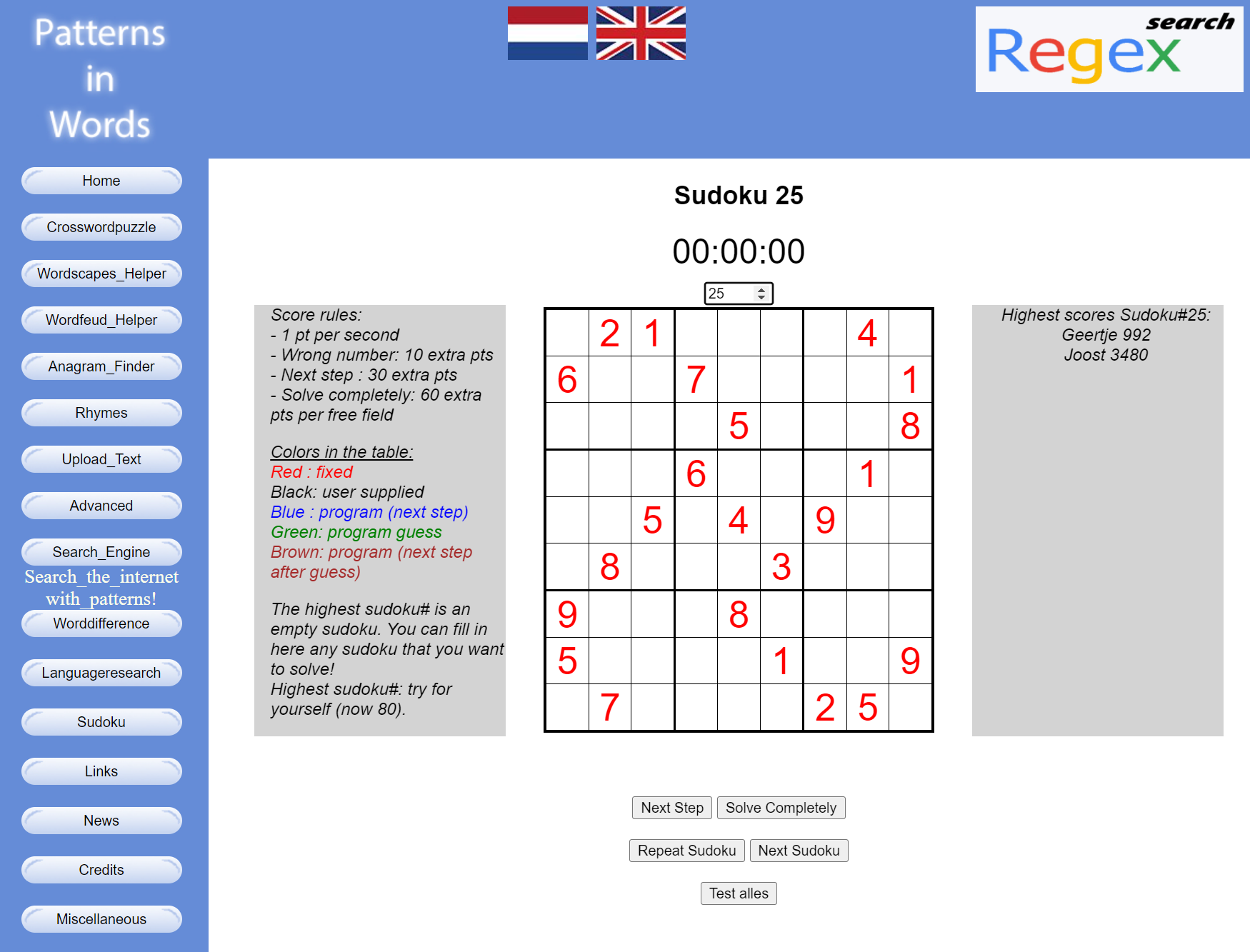 Find patterns in words with Regex Search!